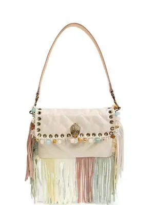 Kurt Geiger Oxford Fringe-trimmed Shoulder Bag - Neutrals