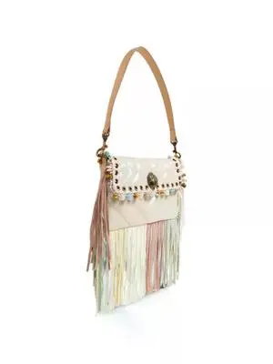Kurt Geiger Oxford Fringe-trimmed Shoulder Bag - Neutrals
