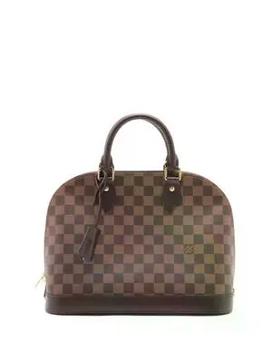 LOUIS VUITTON 2000-2010 Damier Ebene Alma Pm Handbag - Brown