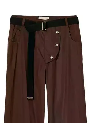 Plan C Light Parachute Belted Trousers