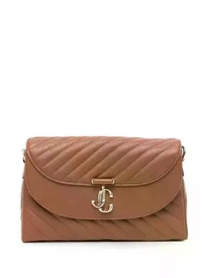 JIMMY CHOO Quilted Leather Shoulder Bag - Brown