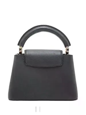 LOUIS VUITTON Taurillon Mini Capucines Satchel - Black