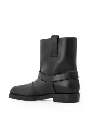 Balmain Harness Square-toe Ankle Boots