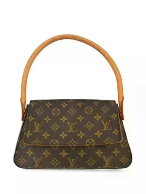 LOUIS VUITTON 2005 Monogram Mini Looping Shoulder Bag - Brown