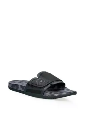 Adidas By Stella McCartney Leopard-print Touch-strap Slides