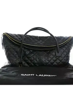 Saint Laurent Quilted Calfskin Monogram Es Giant Travel Bag