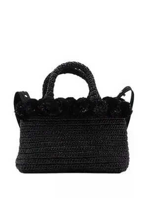 Prada 2019-2026 Small Raffia Pompom Satchel
