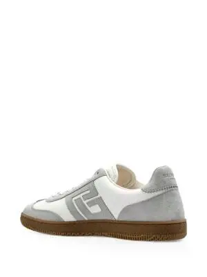 Balmain Swan Logo-patch Leather Sneakers