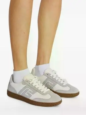 Balmain Swan Logo-patch Leather Sneakers