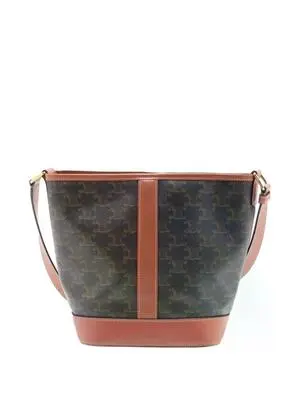 Celine 2000-2026 Small Triomphe Coated Canvas Bucket Bag