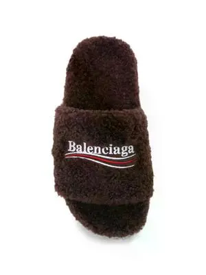 Balenciaga Furry Open Slides