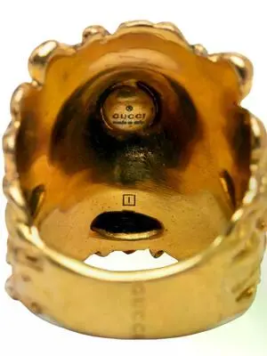 Gucci Plated Lion Head Ring