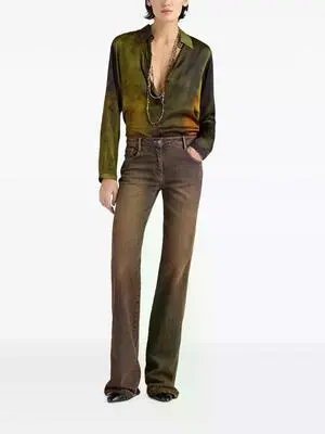 Momoni Luis Stonewashed Flared Jeans