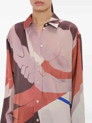 Victoria Beckham Remi Abstract Print Shirt