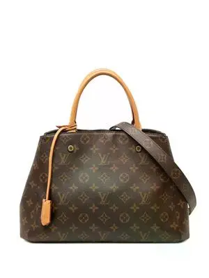 LOUIS VUITTON 2017 Monogram Montaigne Mm Satchel - Brown