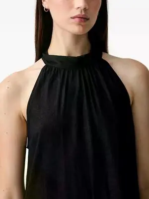 VICOLO Halterneck Tiered Maxi Dress