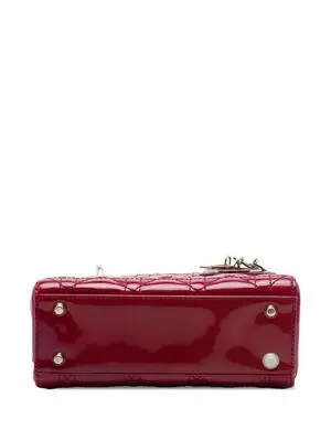 Dior Patent Cannage Lady Satchel - Red