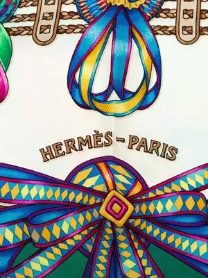 Hermès 1993 Les Rubans Du Cheval Silk Scarf 90 Scarves - Green