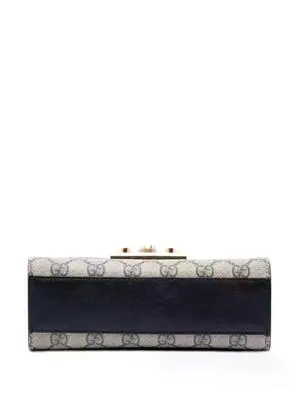 Gucci Small Gg Supreme Padlock Crossbody Bag - Neutrals