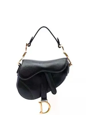 Dior 2021 Micro Goatskin Saddle Satchel - Black