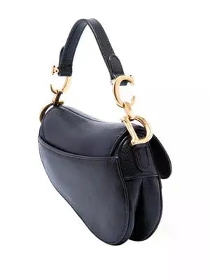 Dior Micro Goatskin Saddle Satchel - Black