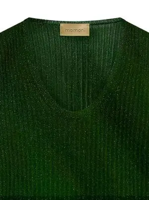Momoni Knitted Vest With V-neck And Color-block Detail