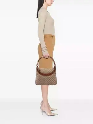 Gucci 2000-2015 Gg Canvas Bamboo Anita Handbag - Neutrals