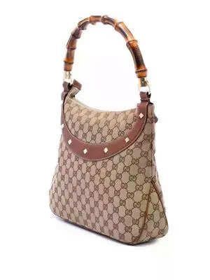 Gucci Gg Canvas Bamboo Anita Handbag