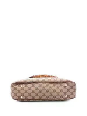 Gucci Gg Canvas Bamboo Anita Handbag