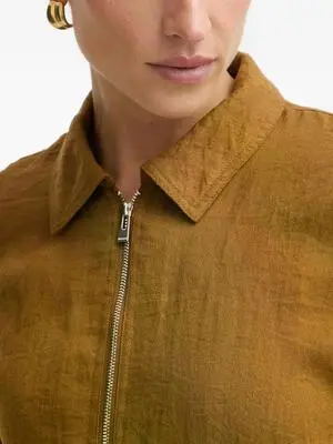 MORGAN Zip-up Elasticated-hem Bomber Jacket