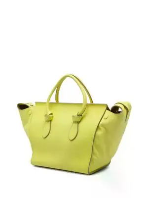 Celine Small Grained Calfskin Tie Knot Handbag - Yellow