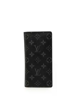 LOUIS VUITTON 2021-2026 Monogram Eclipse Brazza Wallet Long Wallets