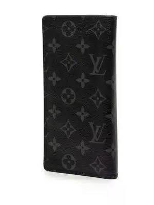 LOUIS VUITTON 2021-2026 Monogram Eclipse Brazza Wallet Long Wallets