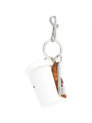 Balenciaga Coffee-cup Keyring - White
