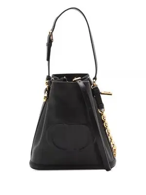 Dior 2023-2026 Medium Leather C Est Bucket Bag Satchel - Black