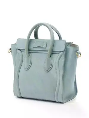 Celine Leather Luggage Tote Satchel - Blue