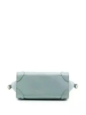 Celine Leather Luggage Tote Satchel - Blue