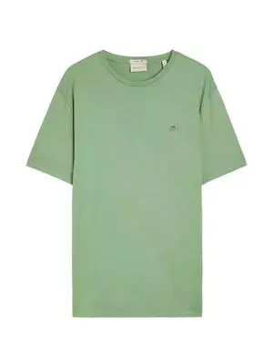 Gant Logo-embroidered Cotton T-shirt - Green