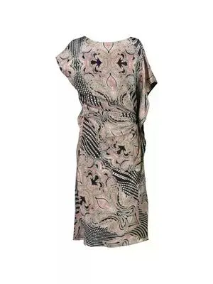 Etro Paisley Print Draped Mini Dress