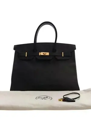 Hermès 1997 Togo Birkin Retourne 35 Handbag - Black