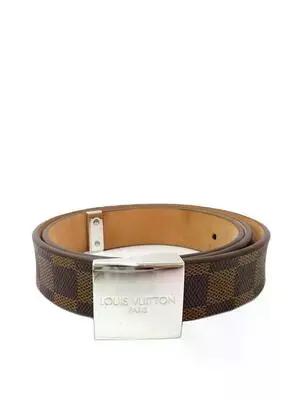 LOUIS VUITTON 2003 Damier Ebene Ceinture Belt - Brown