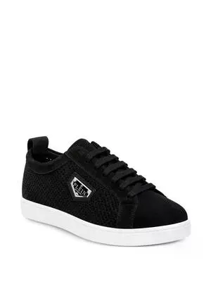 Philipp Plein Perforated Suede Low-top Sneakers - Black