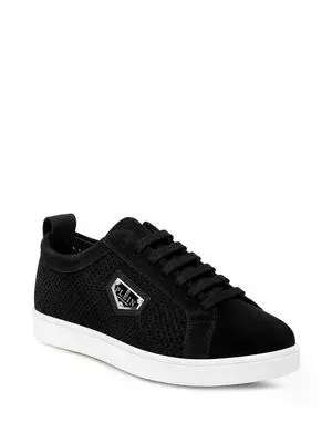 Philipp Plein Perforated Suede Low-top Sneakers - Black
