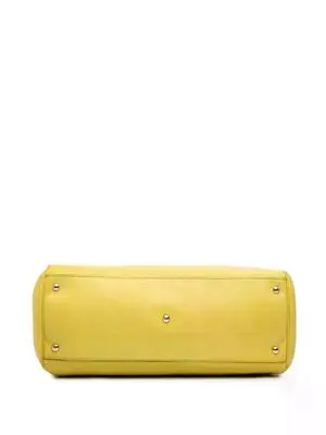 Gucci Calfskin Bamboo Shopper Satchel - Yellow
