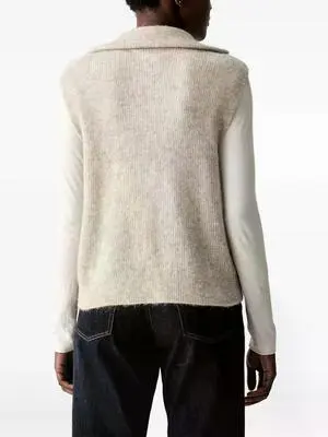 MOS MOSH Knitted Quarter-zip Vest
