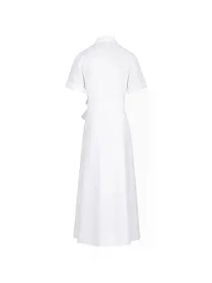P.a.r.o.s.h Belted Midi Dress With Pintuck Detailing