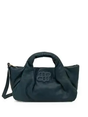 Munthe Lixia Logo-patch Ruched-detailing Tote Bag - Blue