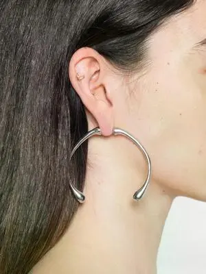 Patrizia Pepe Open-hoop Earrings With Teardrop Ends