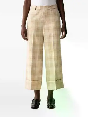 MOS MOSH Mmleyla Check-pattern Cropped Trousers