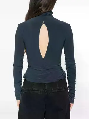 Patrizia Pepe Draped Roll-neck Top